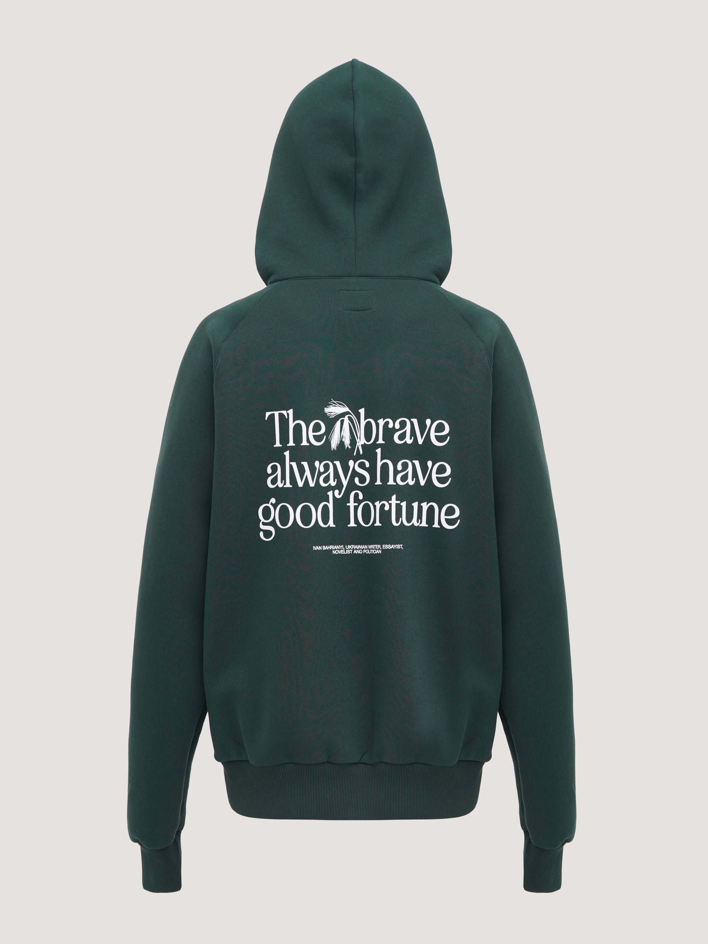 Green Hoodie "Bravery" VVHY ME – whyme.brand